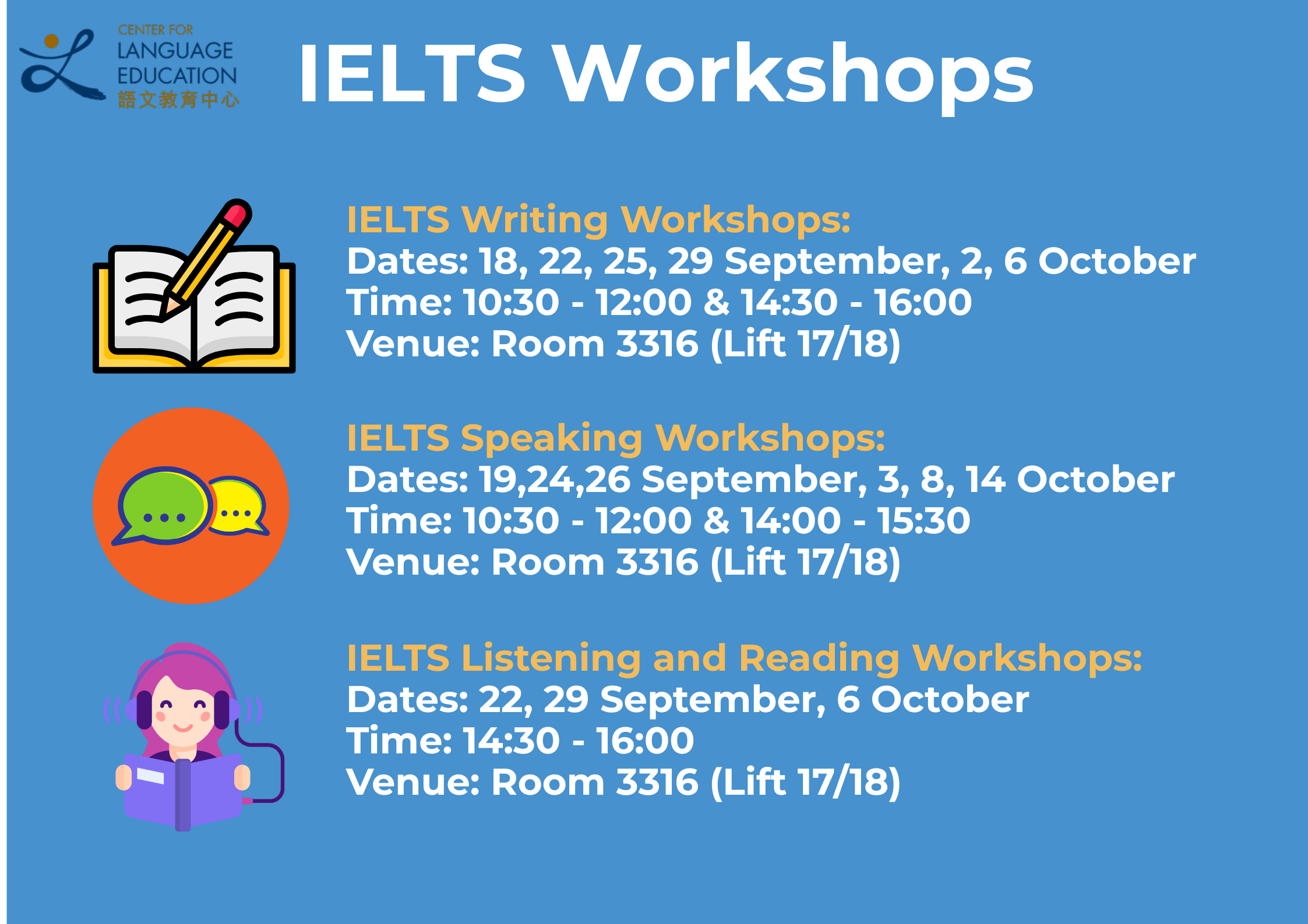 IELTS Workshops | Center for Language Education